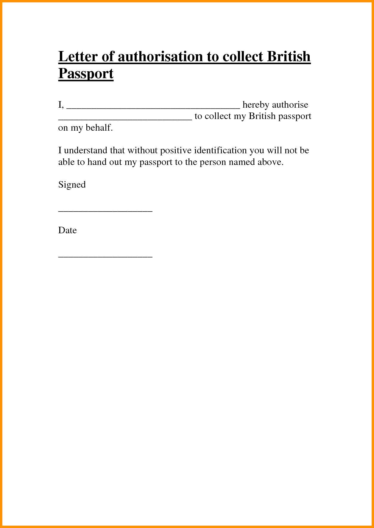 Printable Authorization Letter To Pick Up Sample Authorization Letter