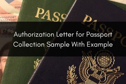VFS Authorization letter for Passport Collection | Authorization Letter